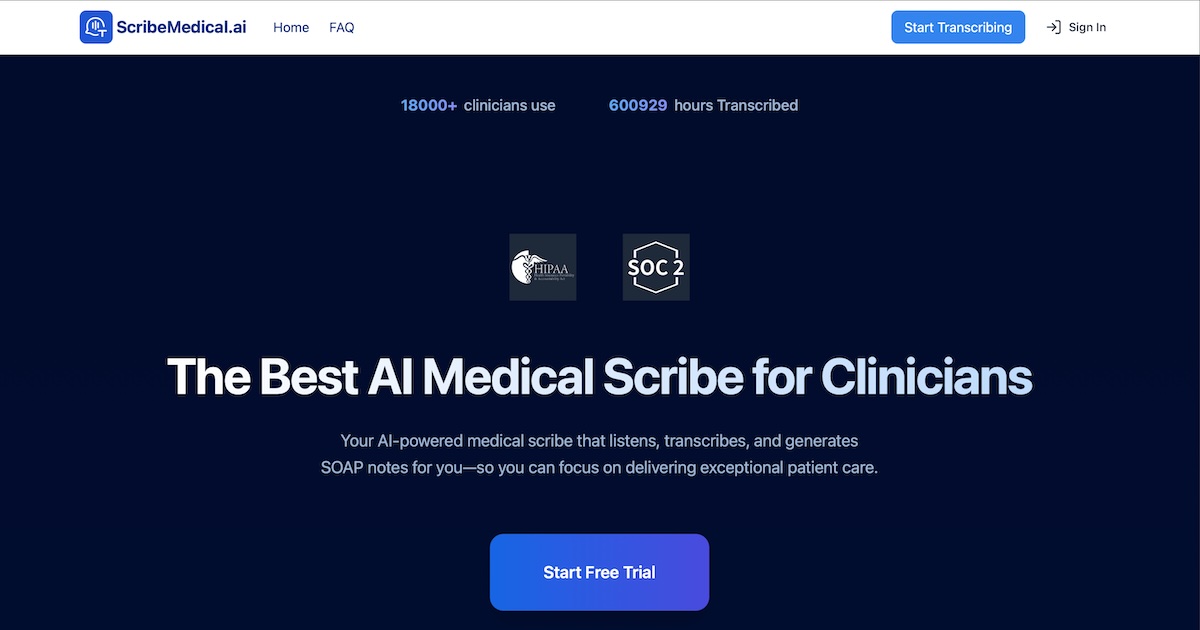 AI Medical Scribe – Free Clinical Notes for Global Clinicians ...